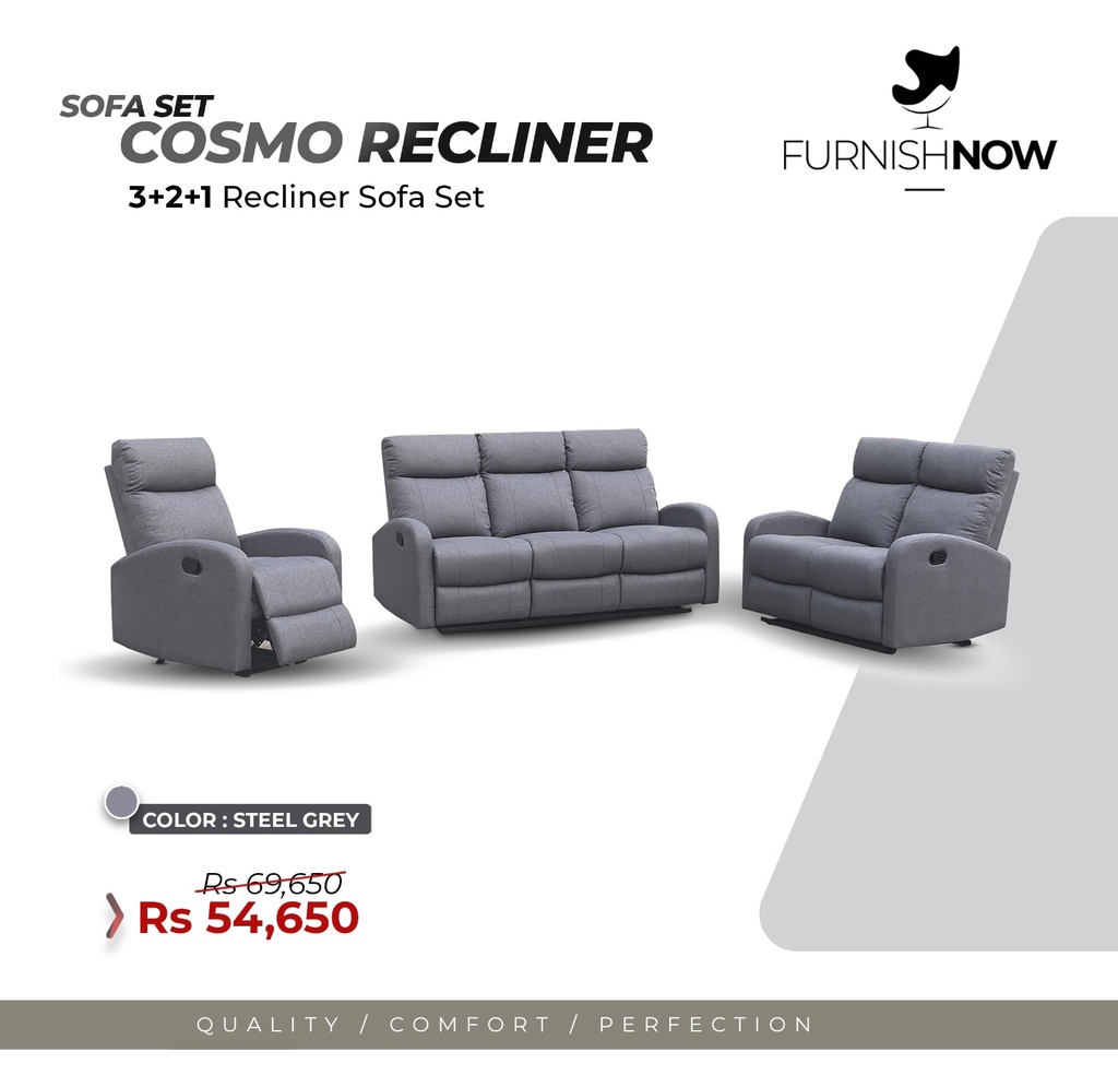 Recliner Sofa Set Cosmo [Ref: Bono-310] | My Website